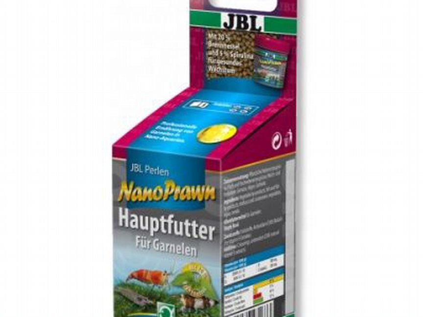 JBL NanoPrawn 60ml основной корм в виде гранул для