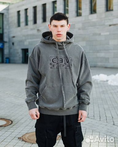 Худи CAV empt Box Logo Washed Gray CE3751 купить в Москве | Личные вещи ...