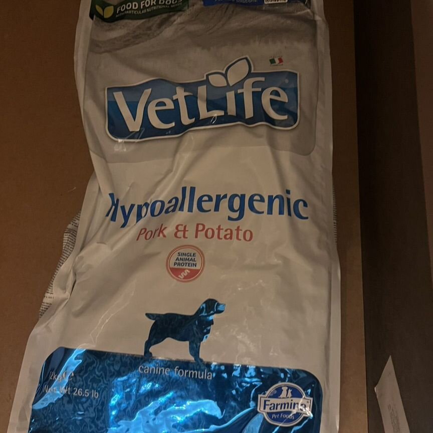 Farmina Vet Life Hypoallergenic Pork & Potato 12кг