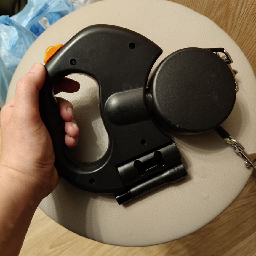 Поводок рулетка на двух собак