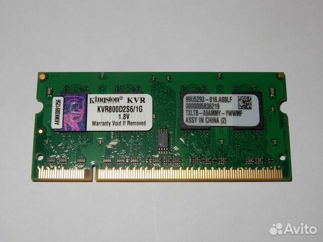 Память Sodimm Ddr2 Kingston Kvr800d2s6 1g 1gb купить в Москве