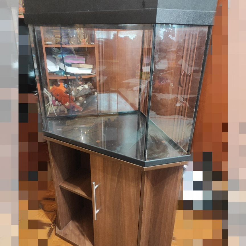 Аквариум угловой с тумбой