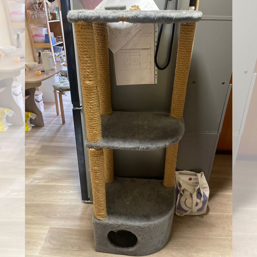 Кошачий домик с когтеточкой бу