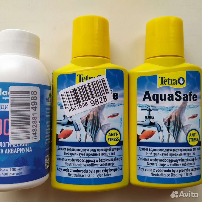 Tetra AquaSafe 100 мл, Vladox Биостарт 100 мл