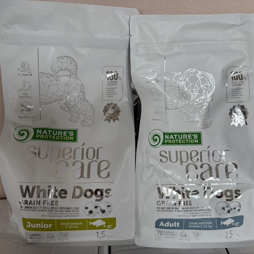 Корм Nature's protection white dogs junior/adult