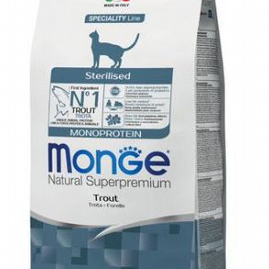 Корм для кошек Monge Sterilized (Форель) 1,5 кг