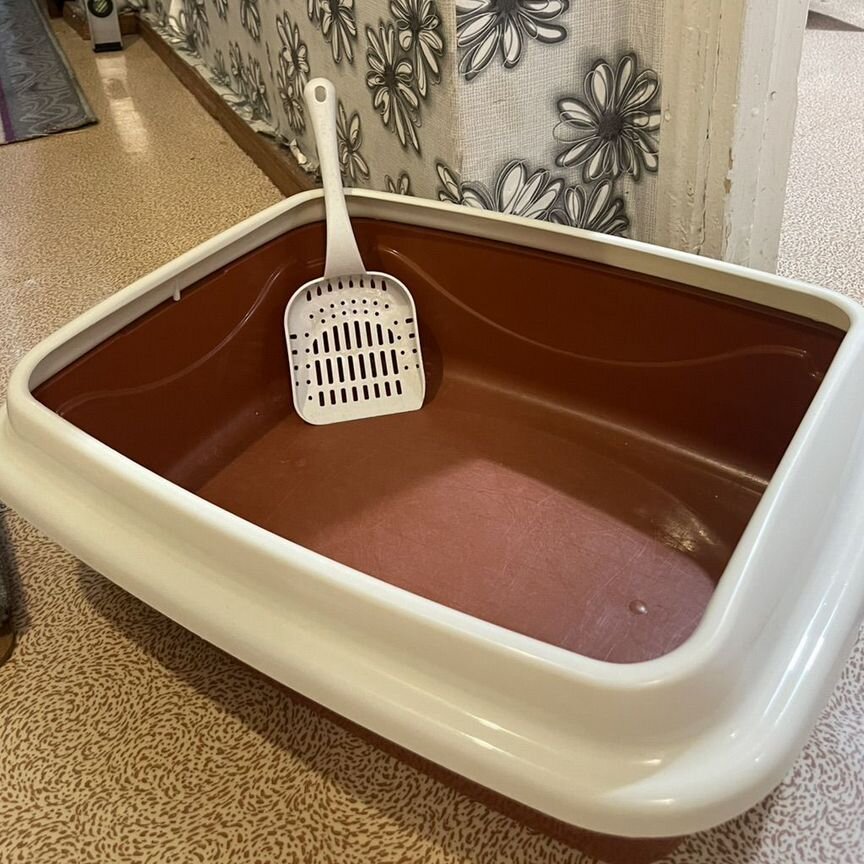 Лоток для кошек и когтеточка (новая)