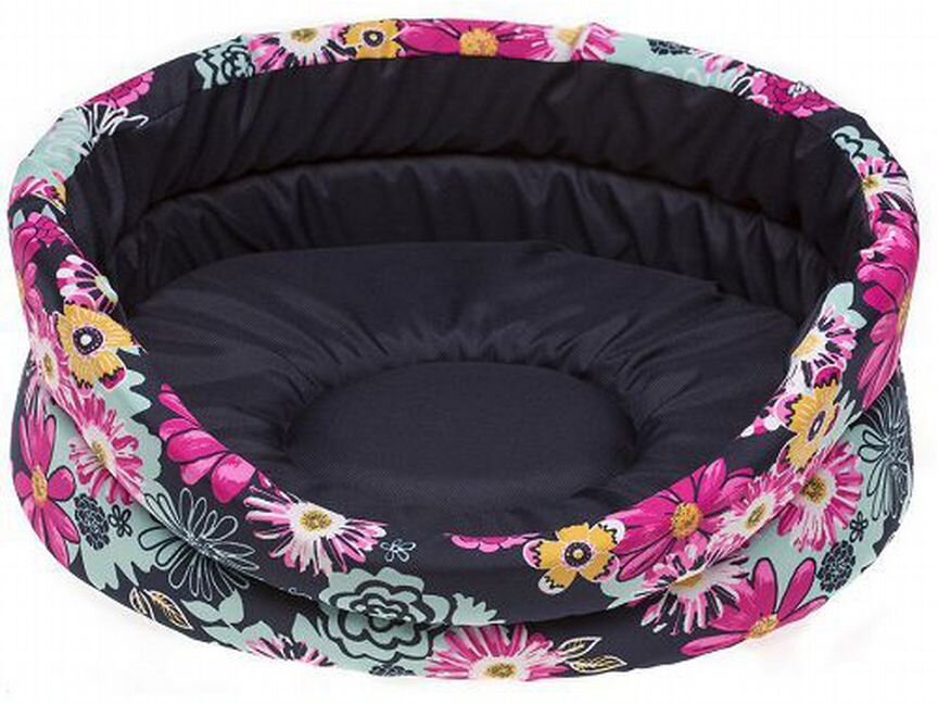 Лежанка comfy bloom L (60х51х17 см) т.синяя, с "ро