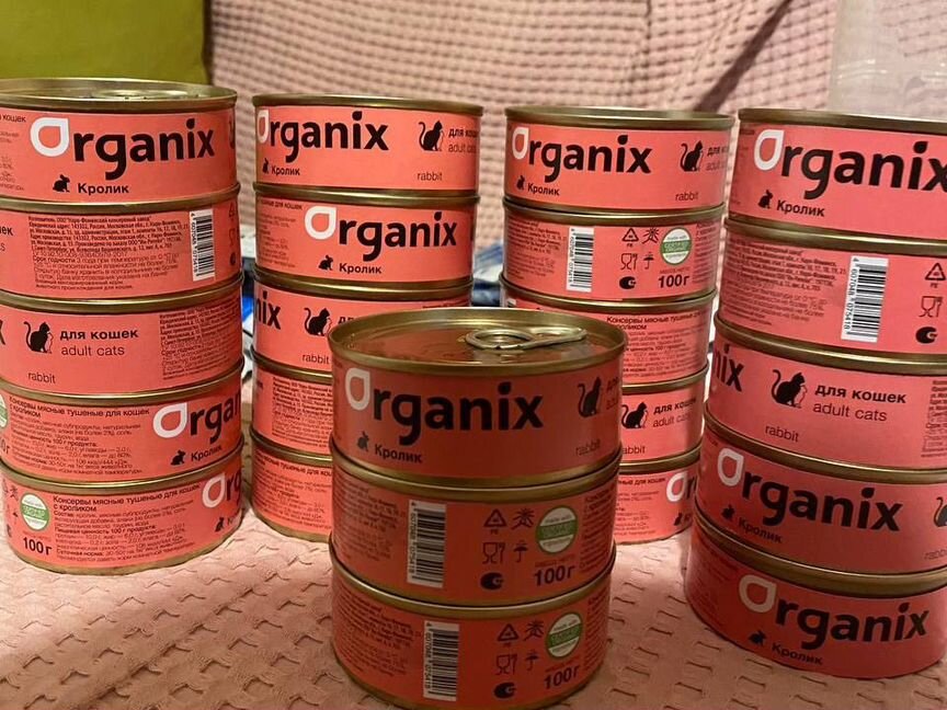 Консервы для кошек organix кролик
