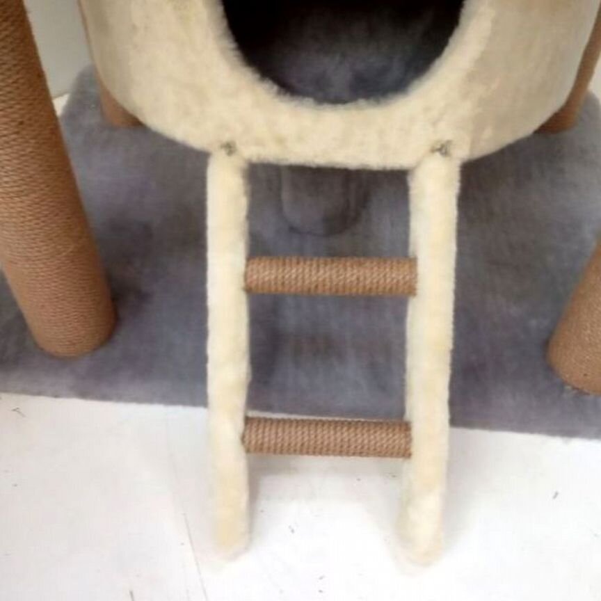 Классный когтеточка комплекс "баксик" многоуровневый большой высота 205 см серый шампань с гарантией