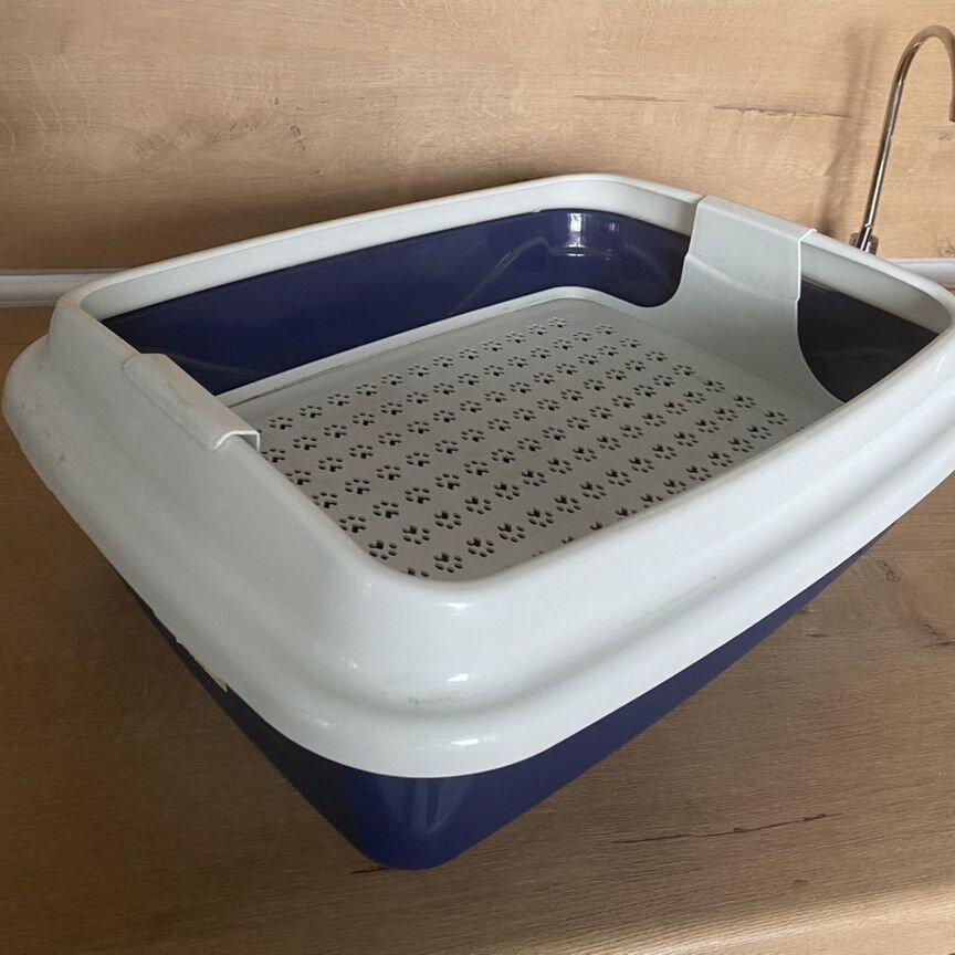 Лоток для кошек большой с сеткой