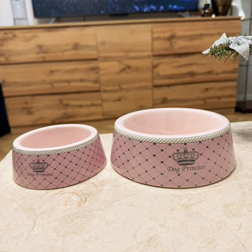 Розовые керамические миски для собаки Trixie