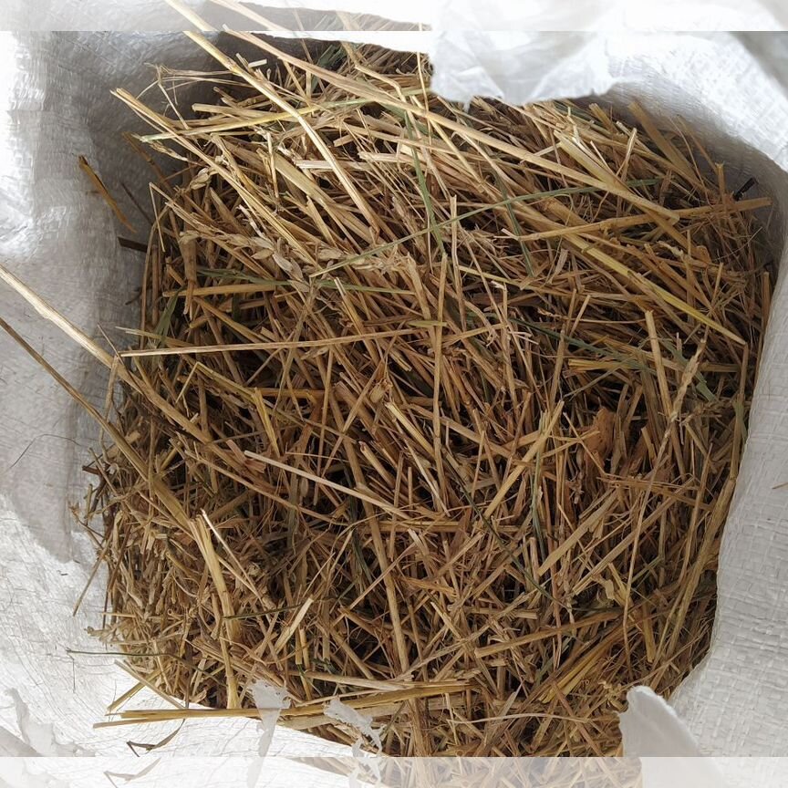 Солома в мешках