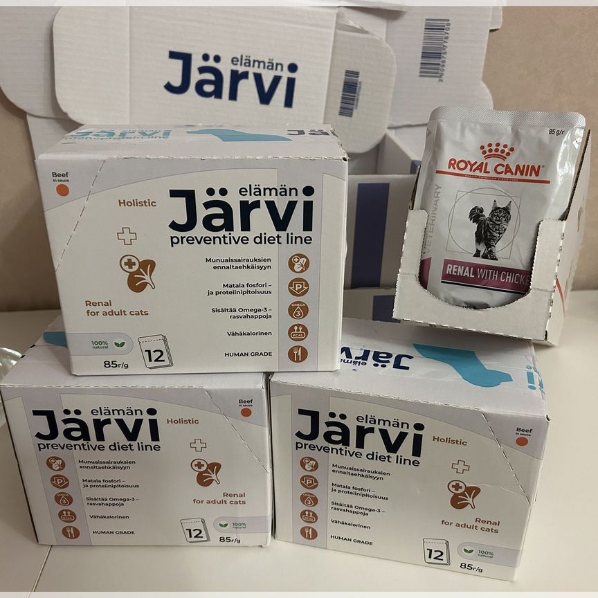 Корм для кошек Royal canin renal и Järvi renal