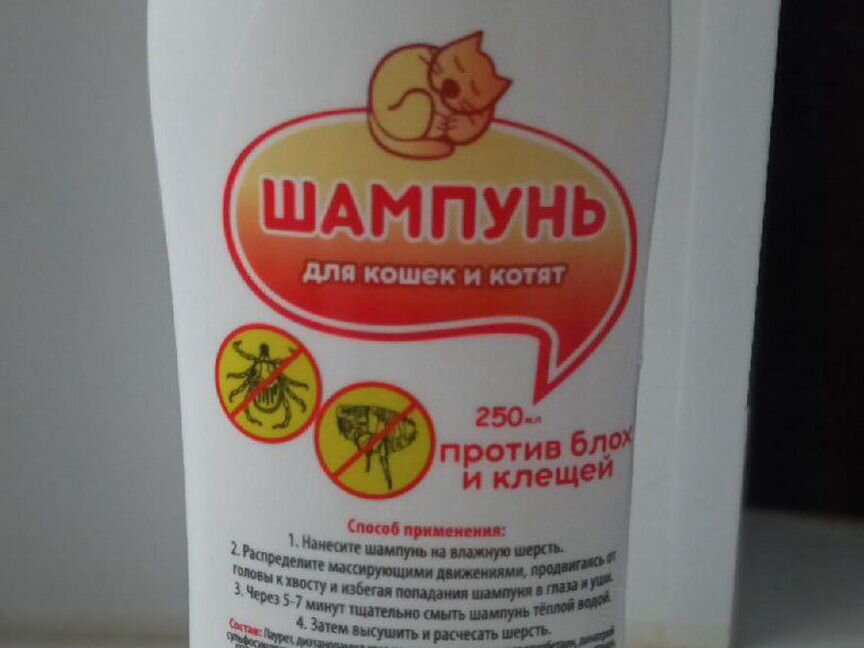 Шампунь от блох для кошек и котят