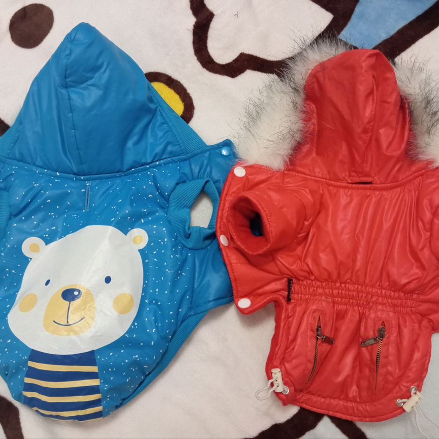 Два тёплых костюмчика на собаку мелких пород