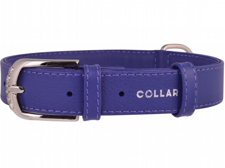 Ошейник collar Glamour без украшений синий 12 мм*2