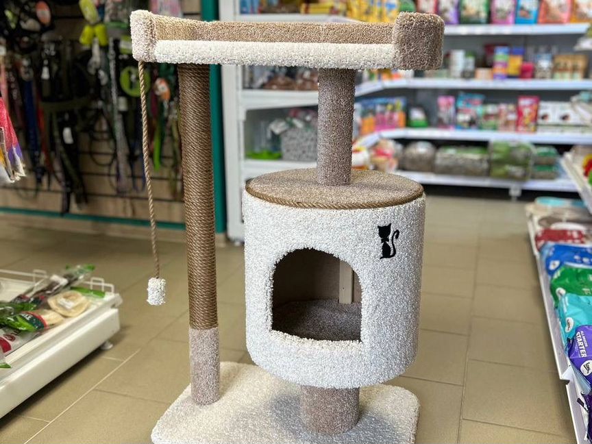 Домик - когтеточка, лежанка для котов новый