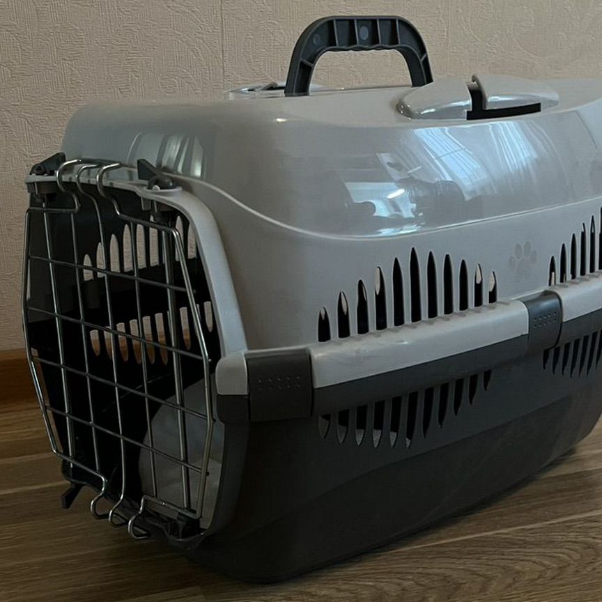 Переноска для животных пластиковая, лоток, миски