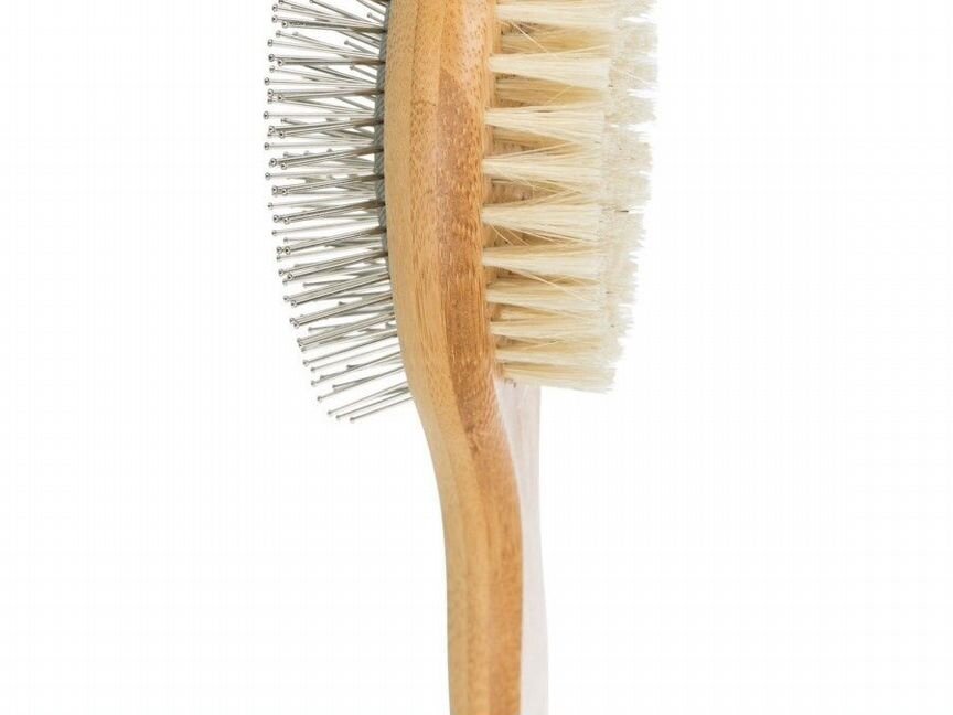 Trixie Щетка двусторонняя бамбукнатуральная и пров