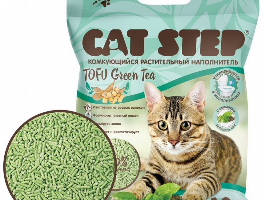 Наполнитель Cat Step Tofu Green Tea 12 л