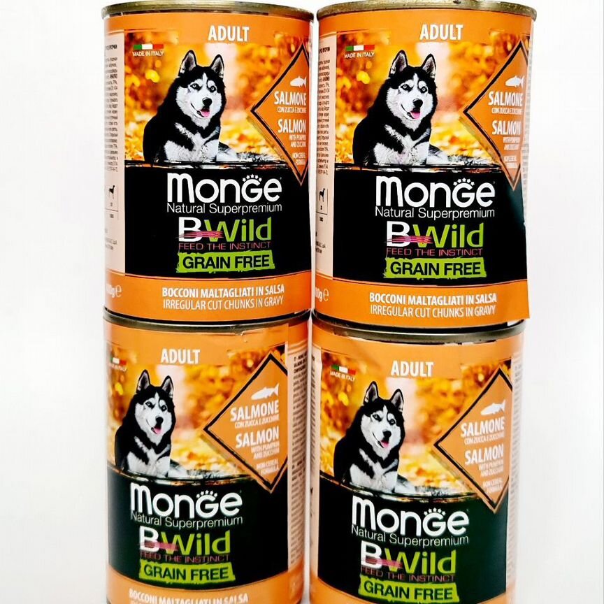 Monge Bwild влажный корм для собак лососем 15 шт