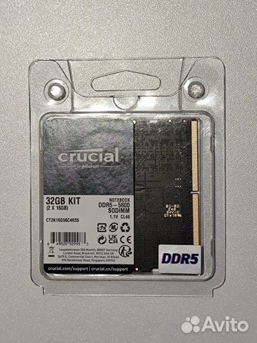 Память для ноутбука Crucial 32GB DDR5-5600 купить в Нижнем Новгороде ...