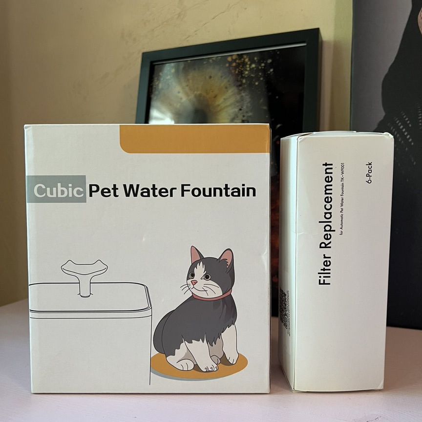 Кошачий фонтан + пачка фильтров