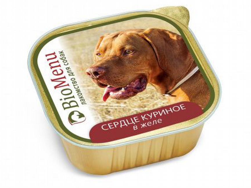 Корм для собак BioMenu сердце куриное в желе 150гр