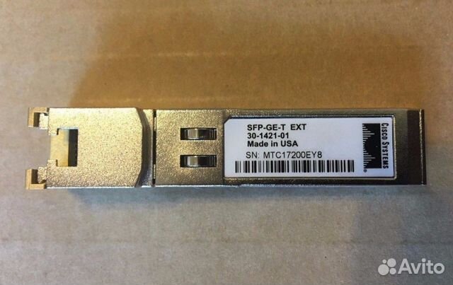 Оригинальный Cisco SFP-GE-T EXT 1000base-T RJ45 SF купить в Москве с ...