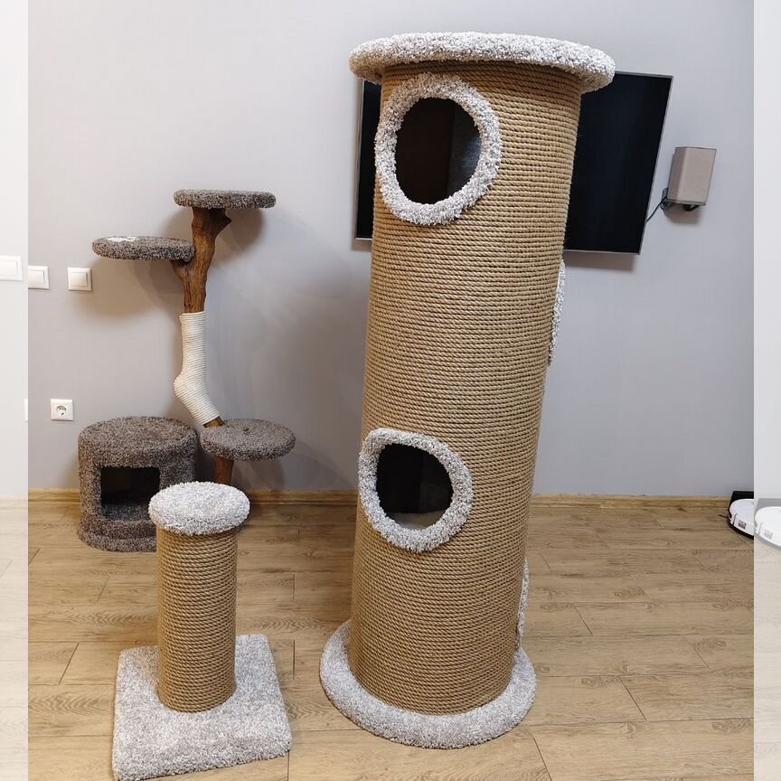 Когтеточка домик для кошки, бочка, лабиринт