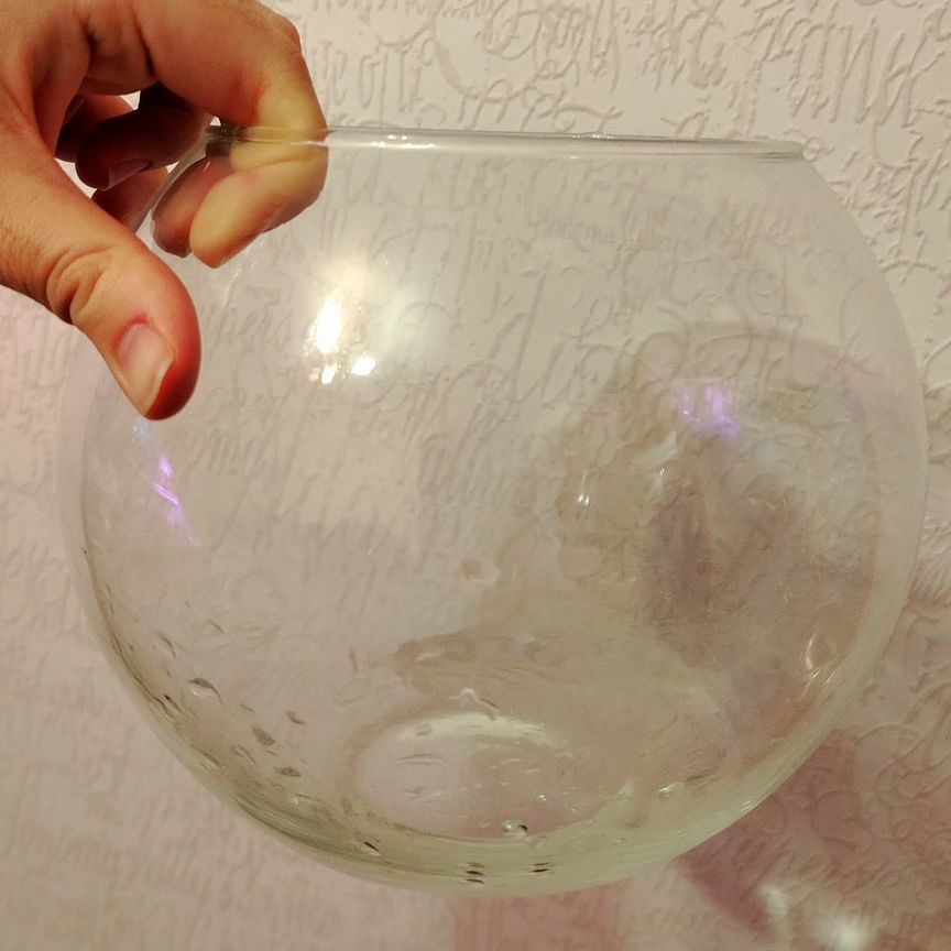 Стеклянная ваза аквариум