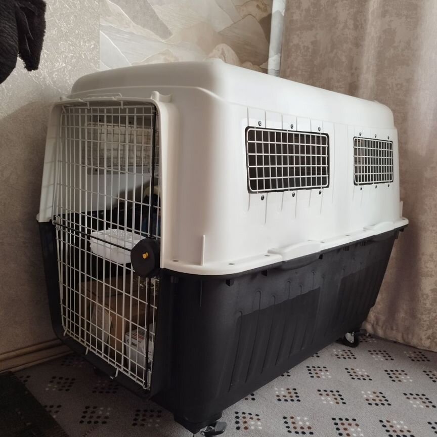 Переноска для животных пластиковая,на колесах