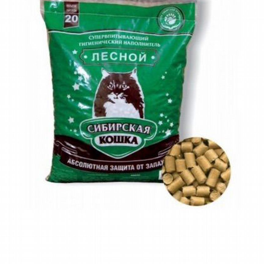 Древесный наполнитель для кошек 20 л
