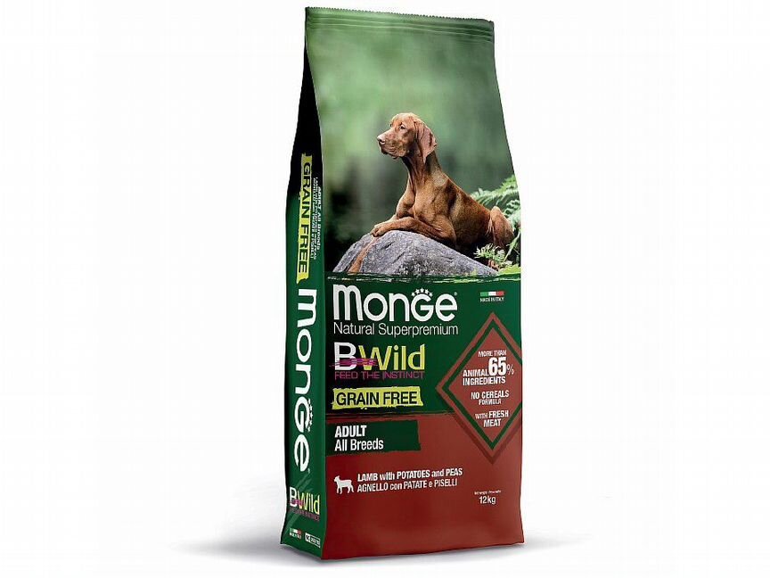 Monge BWild Adult Lamb, 12 кг беззерновой