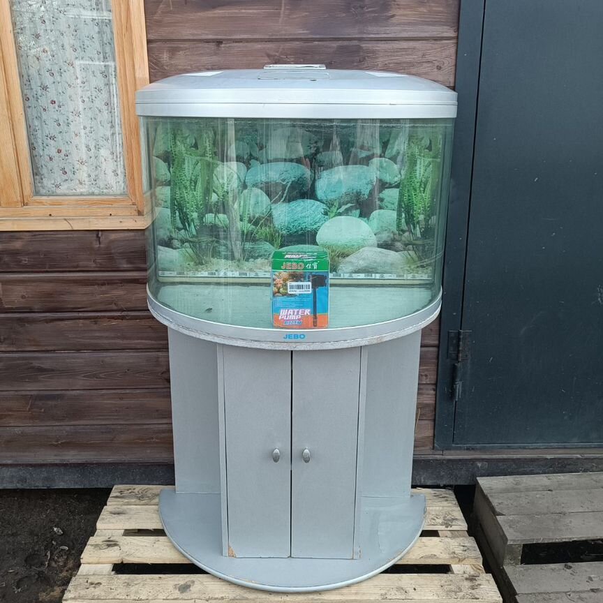 Аквариум jebo с тумбой r790 панорамный, полусфера