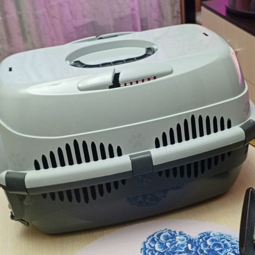 Переноска для кошек пластиковая большая