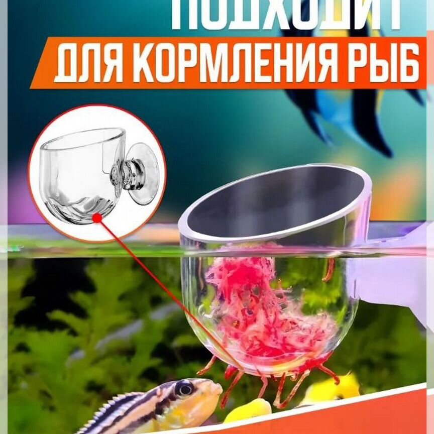 Кормушка для рыб в аквариум на присоске