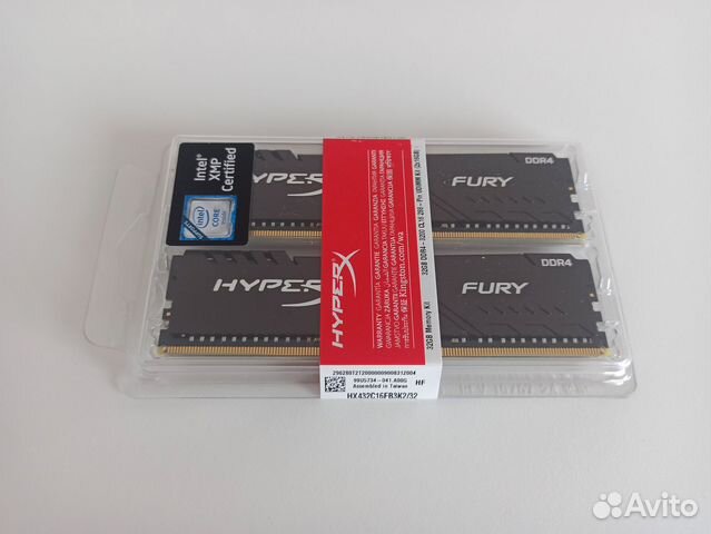 Оперативная память HyperX fury 32 Gb купить в Москве | Электроника | Авито