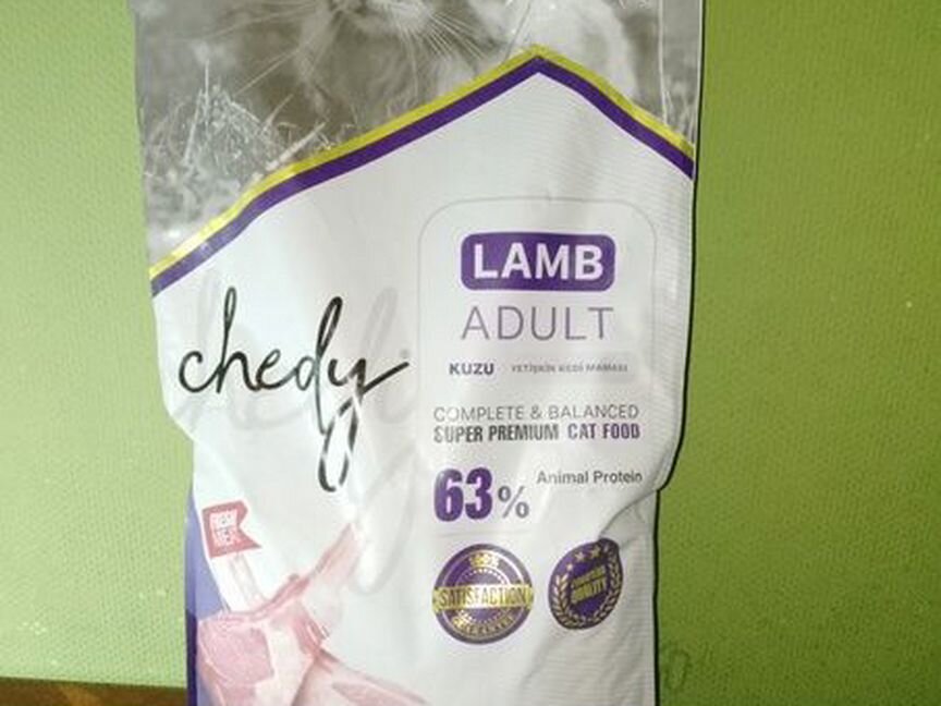 Сухой корм для кошек chedy Aduit ягненок
