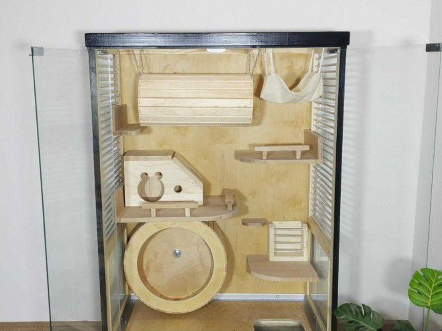 Клетка-витрина, вольер для шиншиллы, крысы, дегу