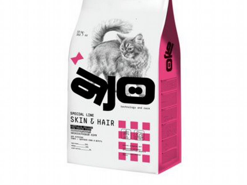 Корм для кошек AJO Skin & Hair 10кг