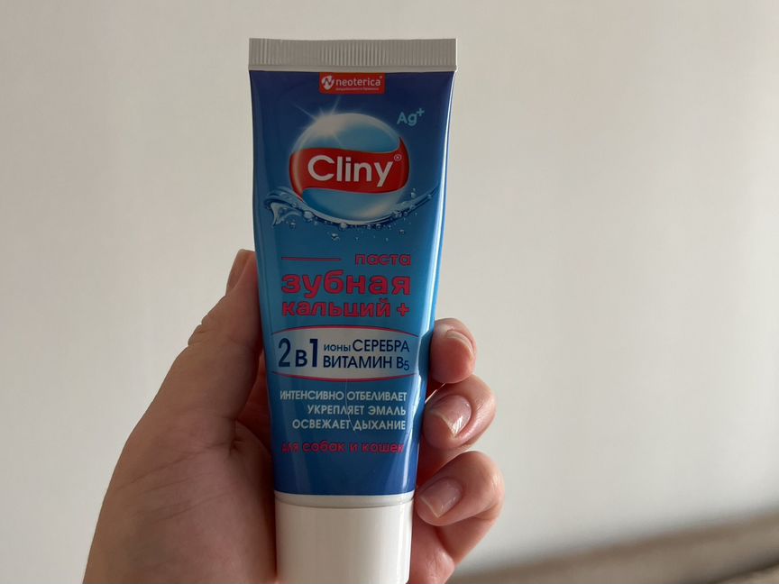 Зубная паста Cliny чесалка для кошек