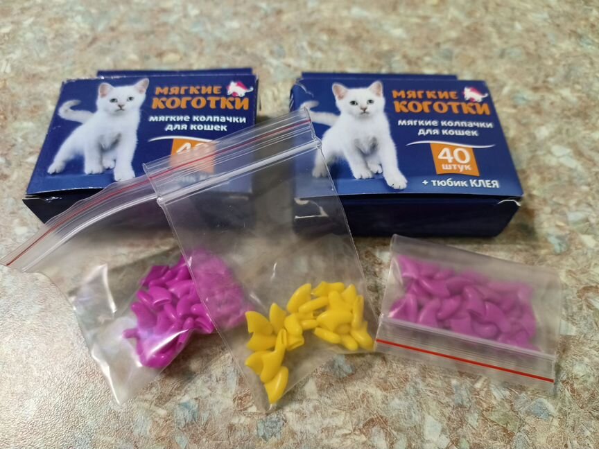 Колпачки на когти накладные для кошек