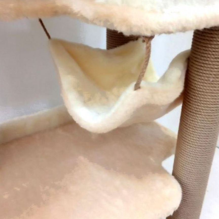 Качественный многоуровневый игровой комплекс с лежанками домиками и гамаками.(459) c специальной гар