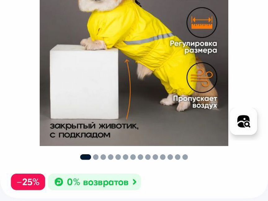 Комбинезон дождевик для собаки корги мальчик