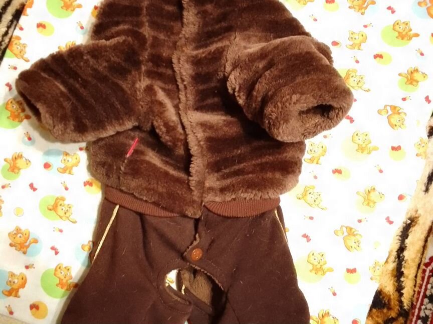 Комбинезон-шуба для маленькой собачки,девочки