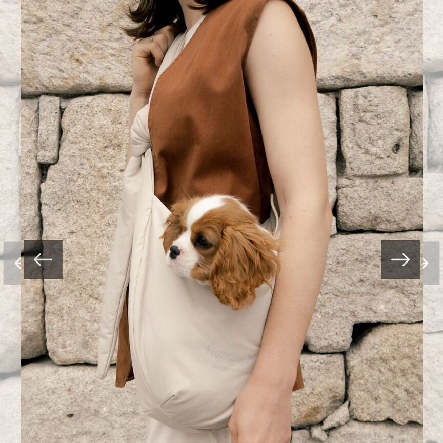 Сумка-слинг для собак Hunting Pony бежевая S