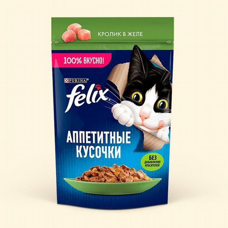 Влажный корм для кошек"Felix"
