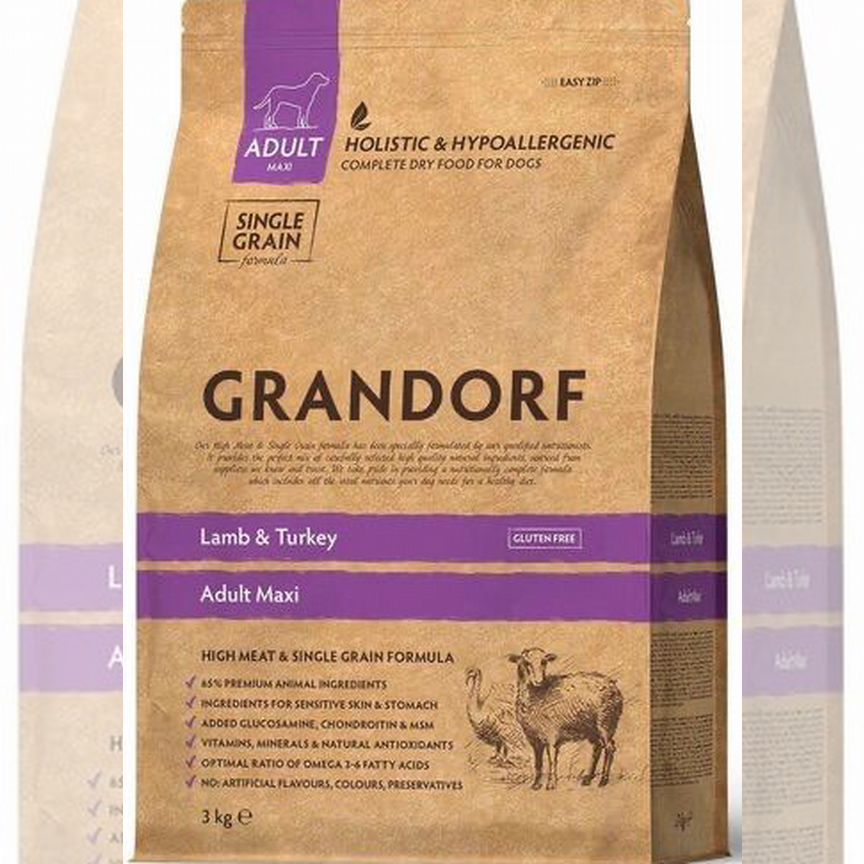 Корм grandorf lamb & turkey 3кг